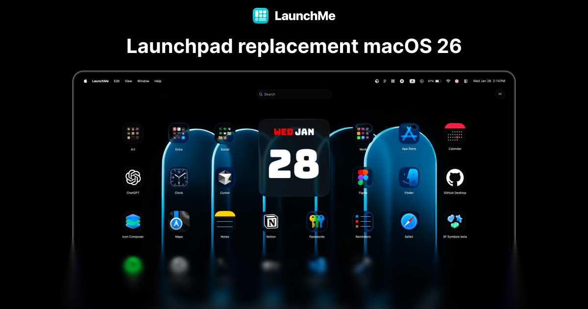 LaunchMe — Customizable App Launcher for Mac